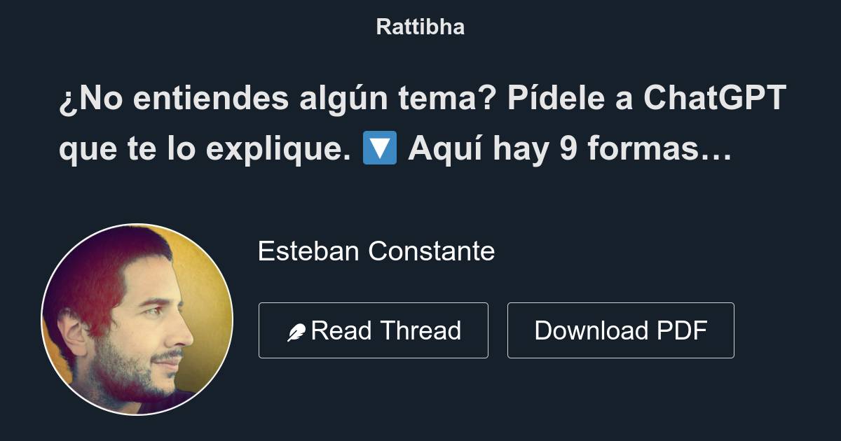 ¿No entiendes algún tema? Pídele a ChatGPT que te lo explique. 🔽 Aquí ...