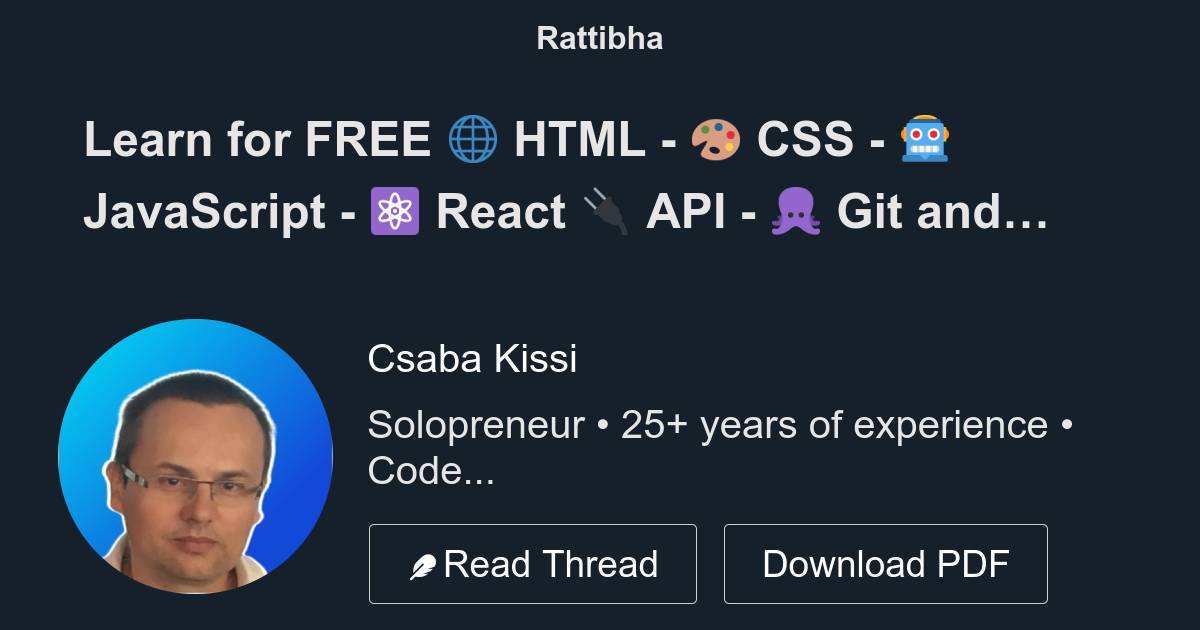 Learn For Free 🌐 Html W2iog2lotc 🎨 Css 