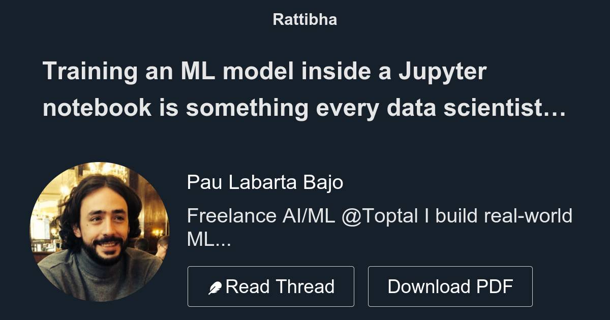 Training an ML model inside a Jupyter notebook is something every data scientist knows 🏋️ But do ...