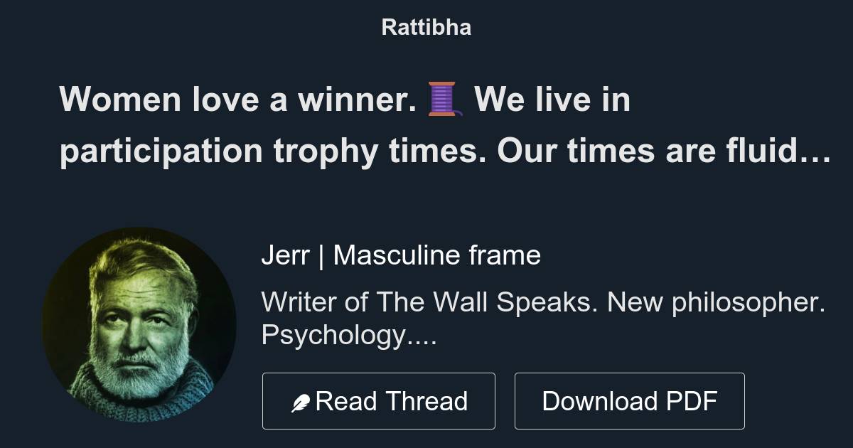 Women love a winner. 🧵 - المسلسل من Jerr @jerr_rrej - رتبها