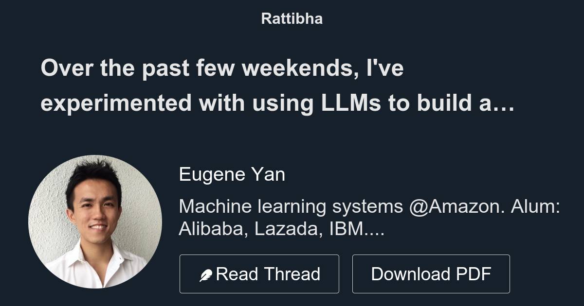 Over the past few weekends, I've experimented with using LLMs to build a simple assistant. Here ...