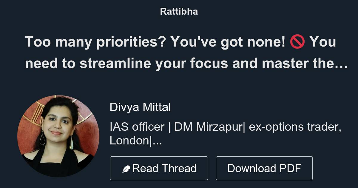 Too many priorities? You've got none! 🚫 You need to streamline your ...