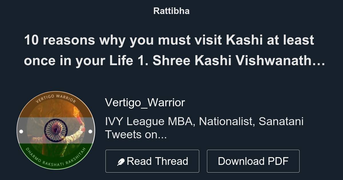 10 reasons why you must visit Kashi at least once in your Life 1. Shree ...