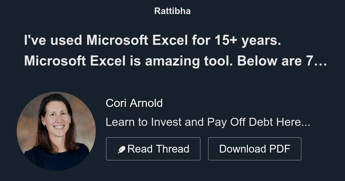 I've used Microsoft Excel for 15+ years. Microsoft Excel is amazing ...
