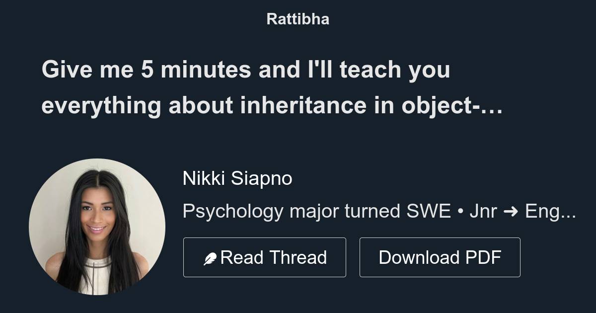 Give me 5 minutes and I'll teach you everything about inheritance in ...
