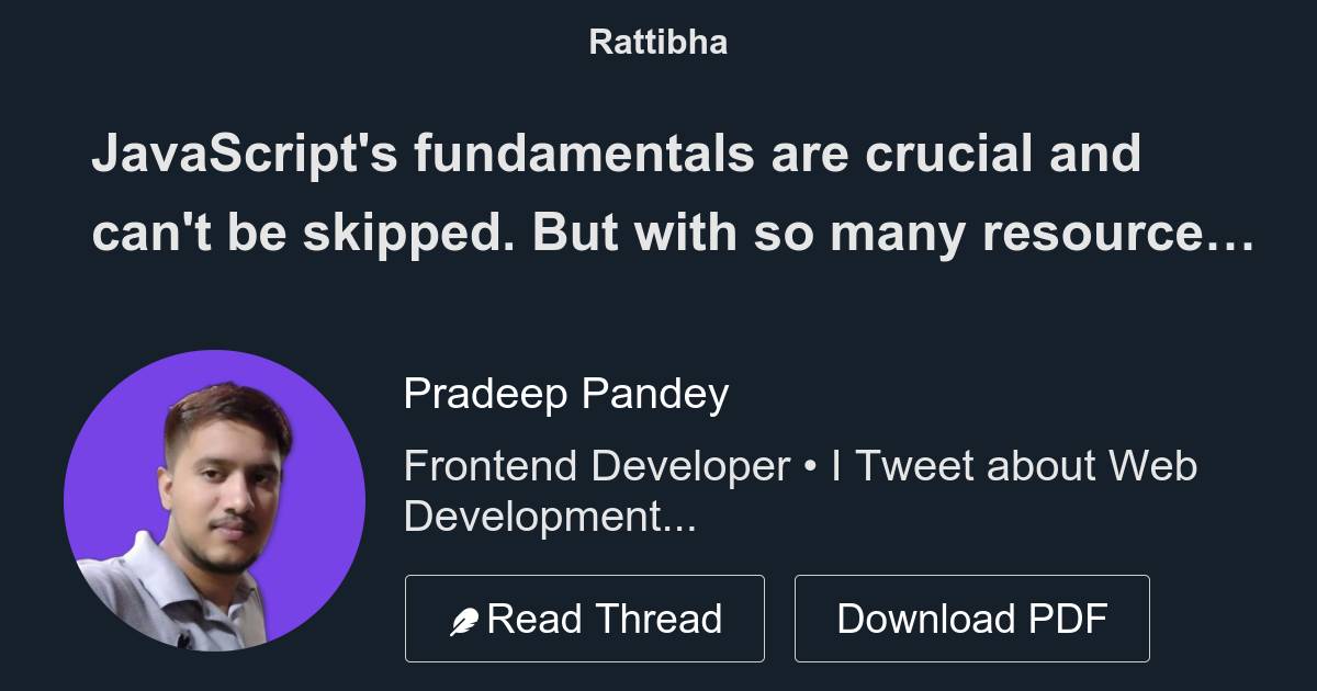 JavaScript's fundamentals are crucial and can't be skipped. But with so many resources out there ...