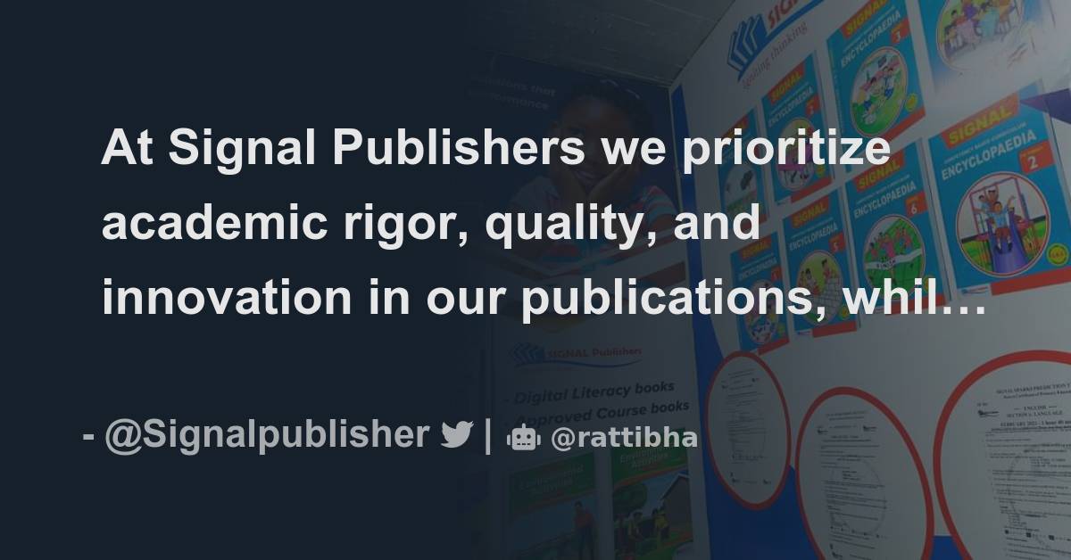 At Signal Publishers we prioritize academic rigor, quality, and ...