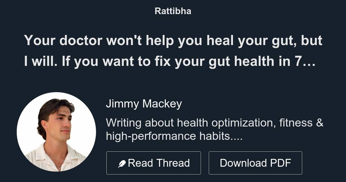 Your doctor won't help you heal your gut, but I will. If you want to ...