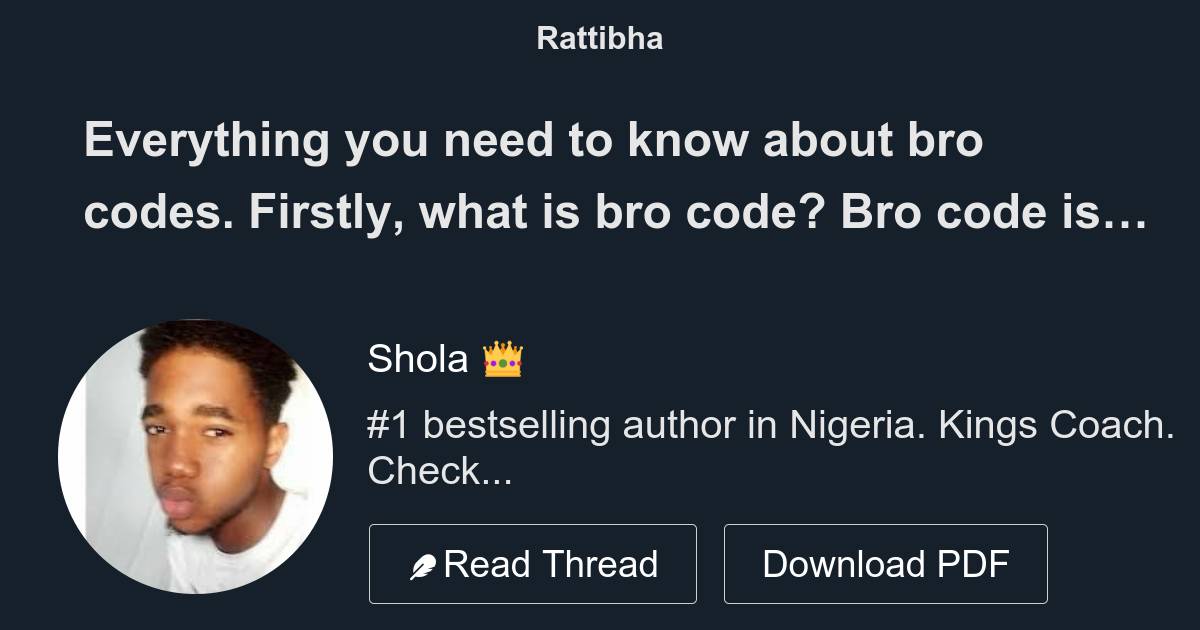 Everything you need to know about bro codes. Firstly, what is bro code? Bro code is a friendship ...