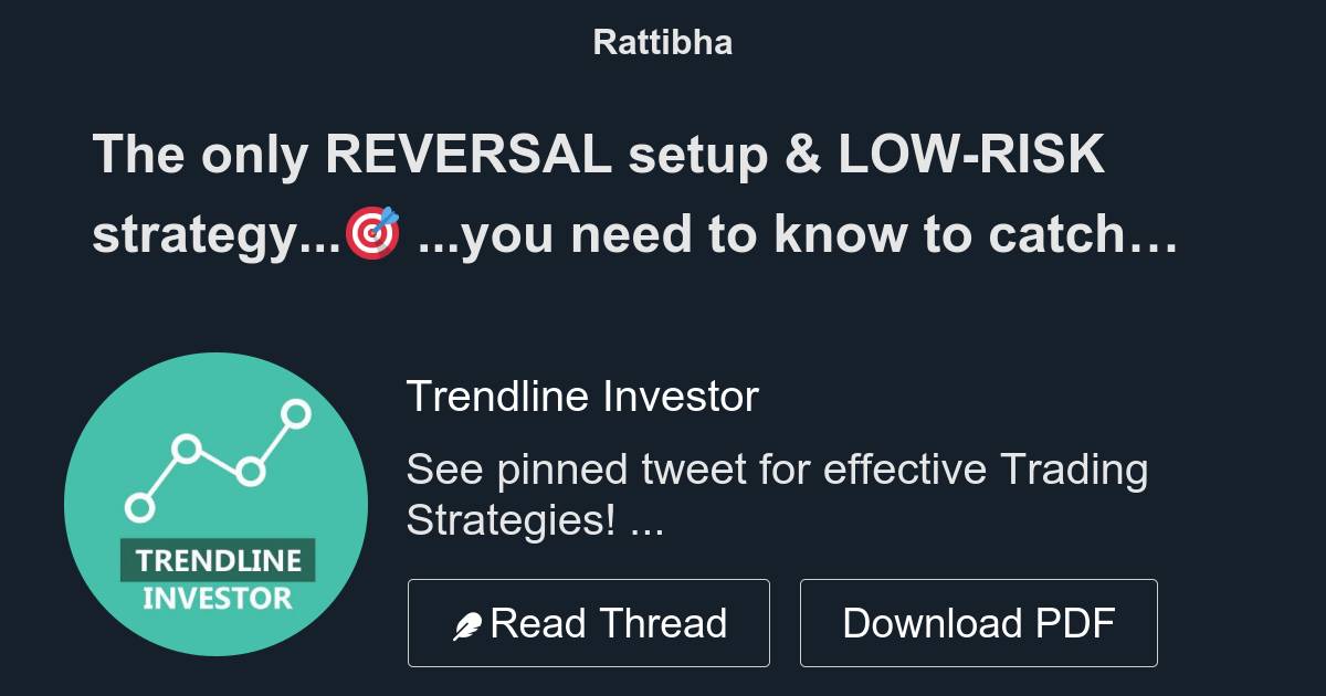 The only REVERSAL setup & LOW-RISK strategy...🎯 ...you need to know to catch WINNING trades Find ...
