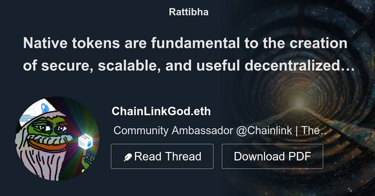 Native tokens are fundamental to the creation of secure, scalable, and ...