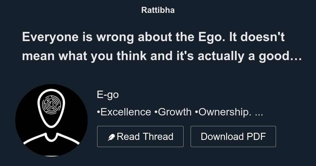 Everyone is wrong about the Ego. It doesn't mean what you think and it ...