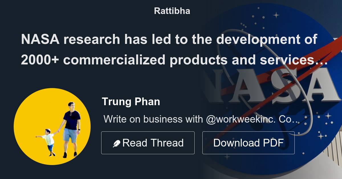 NASA research has led to the development of 2000+ commercialized ...