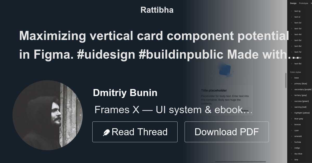 Maximizing vertical card component potential in Figma. #uidesign # ...