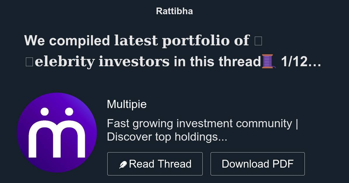 We compiled 𝐥𝐚𝐭𝐞𝐬𝐭 𝐩𝐨𝐫𝐭𝐟𝐨𝐥𝐢𝐨 𝐨𝐟 𝐂𝐞𝐥𝐞𝐛𝐫𝐢𝐭𝐲 𝐢𝐧𝐯𝐞𝐬𝐭𝐨𝐫𝐬 in this thread🧵 1/12 - المسلسل من Multipie ...