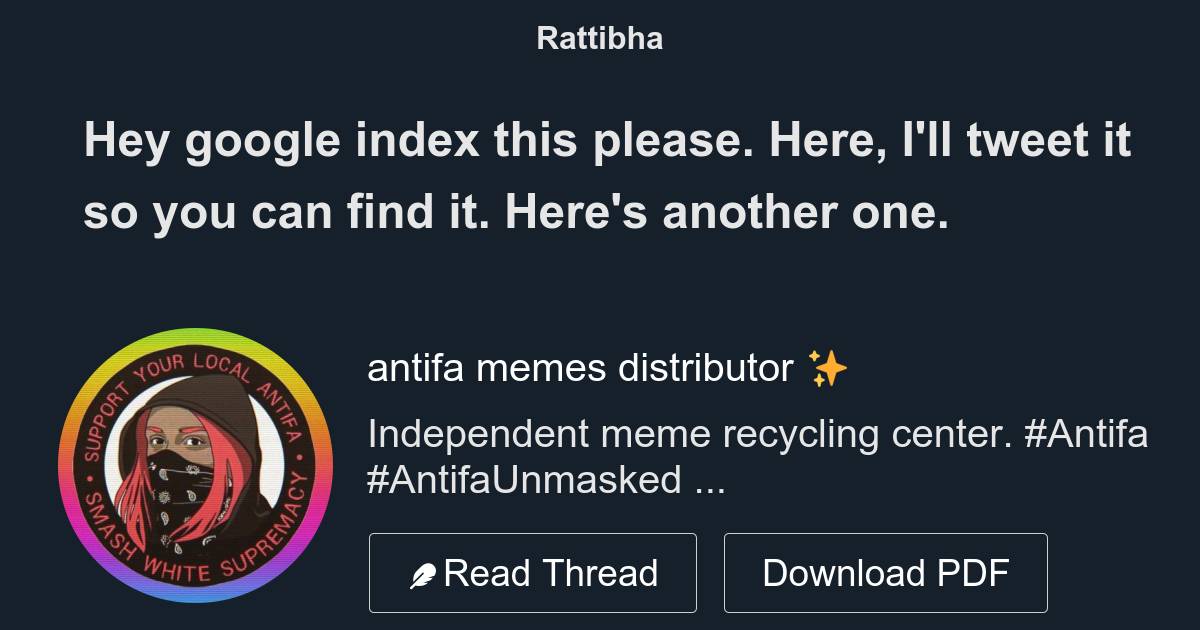 Hey google index this please. Here, I'll tweet it so you can find it ...