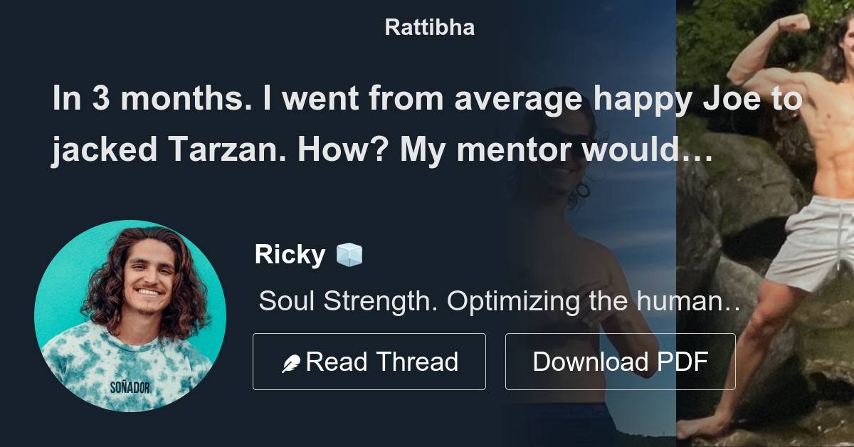 In 3 months. I went from average happy Joe to jacked Tarzan. How? My ...