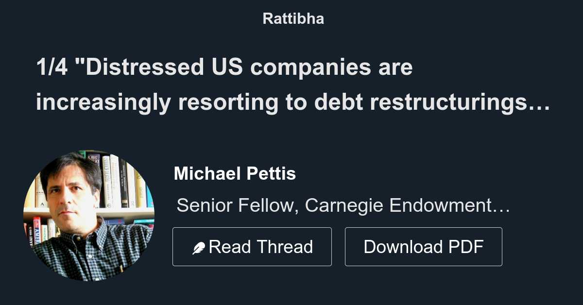 1/4 "Distressed US companies are increasingly resorting to debt ...