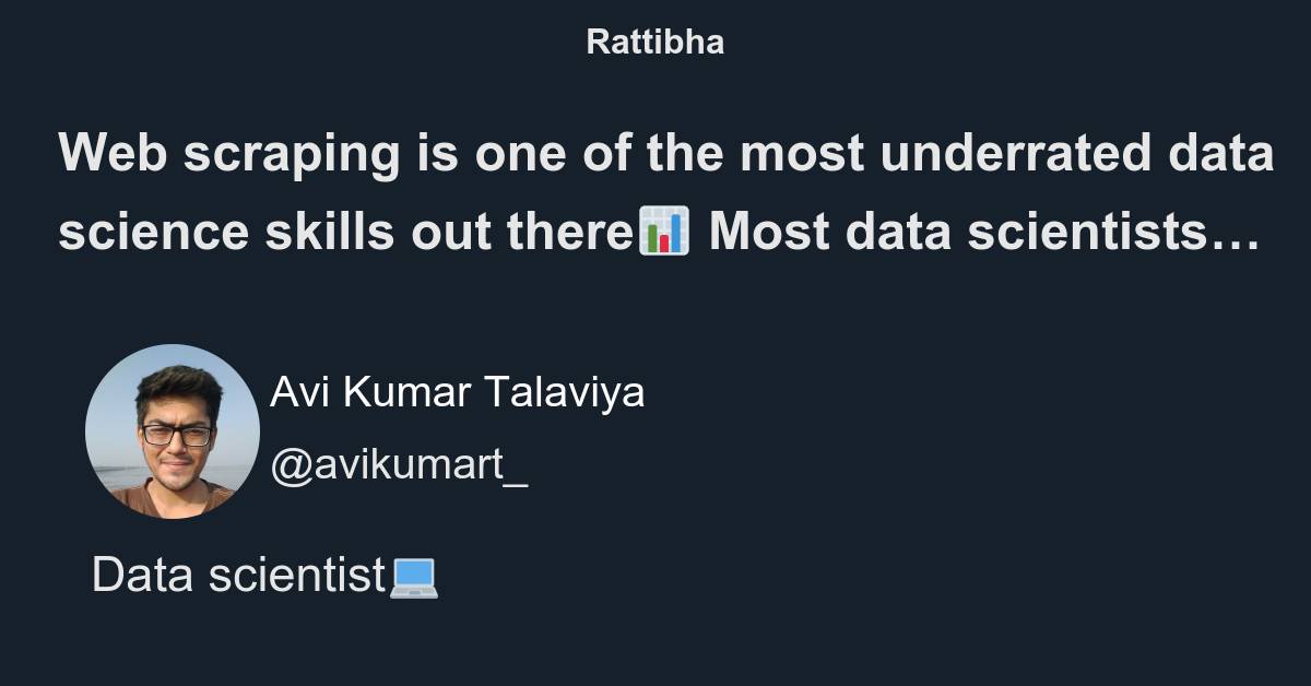 Web scraping is one of the most underrated data science skills out ...