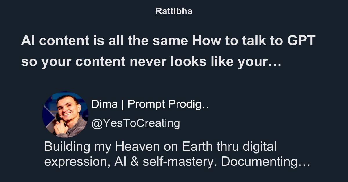 AI content is all the same How to talk to GPT so your content never ...