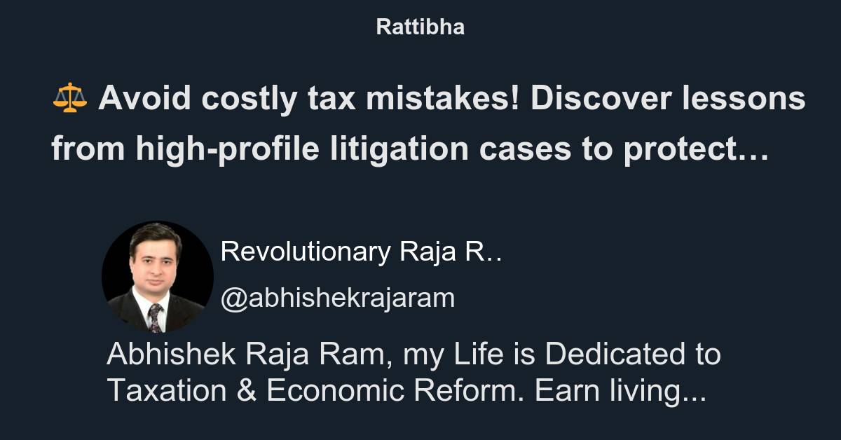 ⚖️ Avoid costly tax mistakes! Discover lessons from high-profile ...