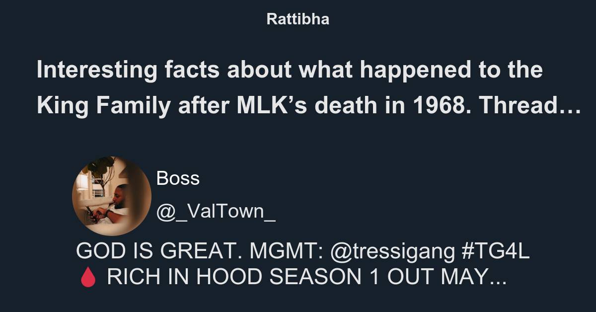 Interesting facts about what happened to the King Family after MLK’s death in 1968. Thread below ...
