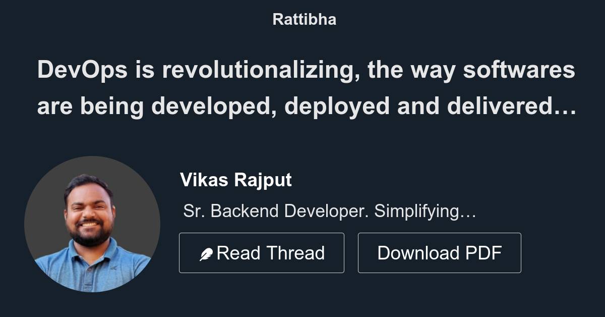 DevOps is revolutionalizing, the way softwares are being developed ...