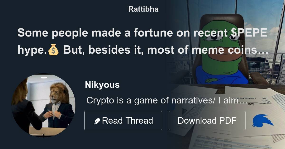 Some people made a fortune on recent $PEPE hype.💰 But, besides it, most ...