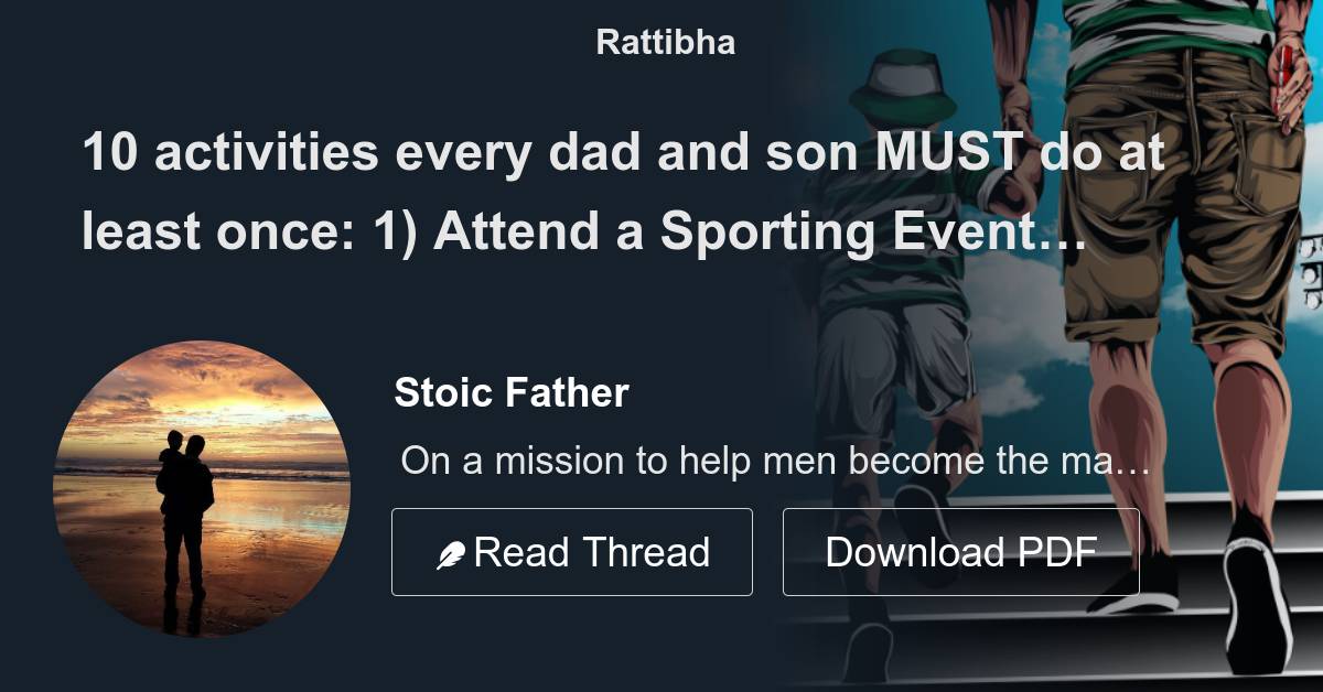 10 activities every dad and son MUST do at least once: - المسلسل من ...