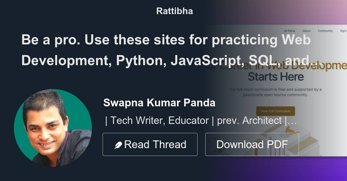 Be A Pro Use These Sites For Practicing Web Development Python Javascript Sql And Dsa 8563