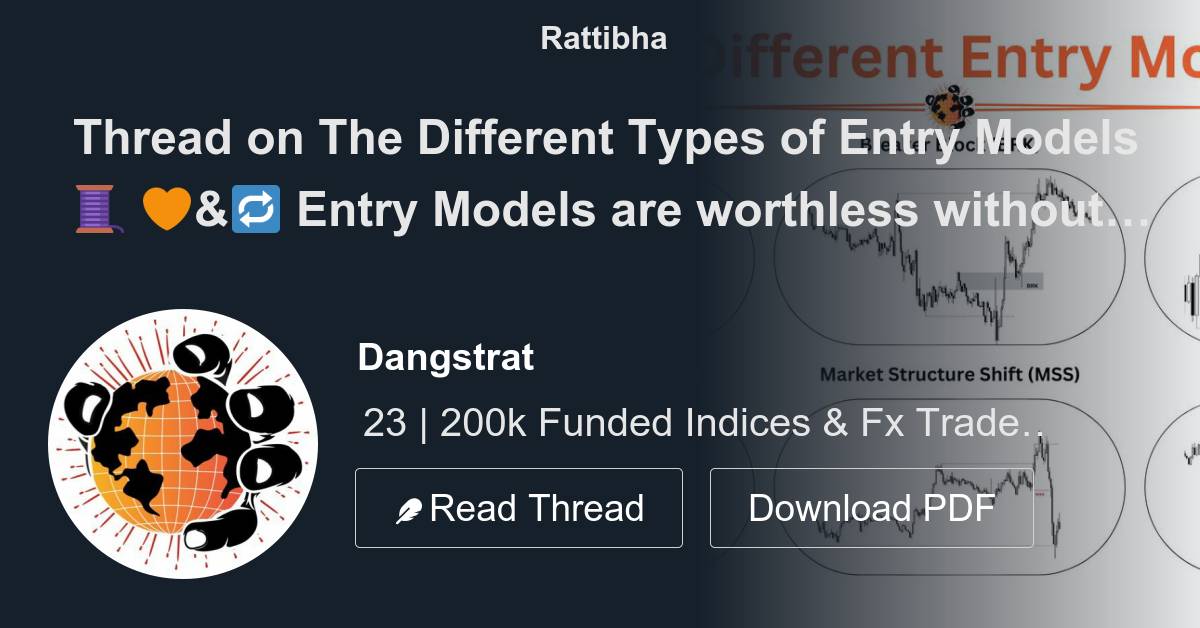 Thread on The Different Types of Entry Models🧵 🧡&🔁 - Thread from ...