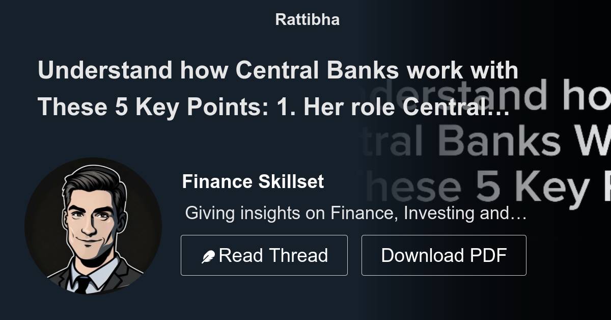 Understand how Central Banks work with These 5 Key Points: - المسلسل من ...