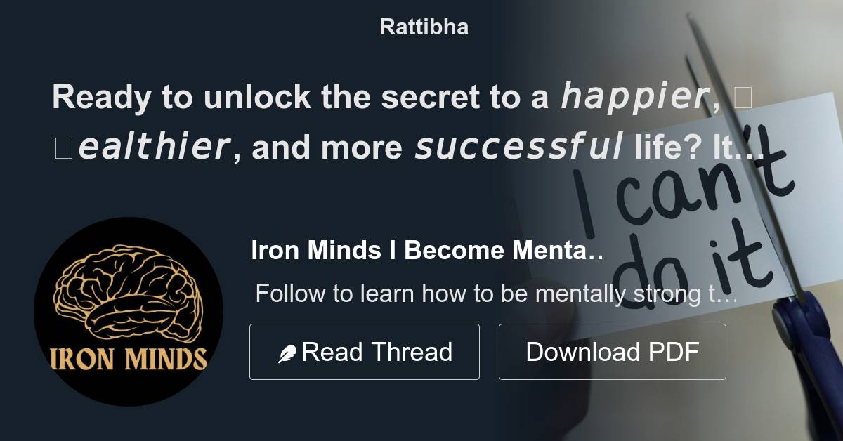 Ready to unlock the secret to a 𝘩𝘢𝘱𝘱𝘪𝘦𝘳, 𝘩𝘦𝘢𝘭𝘵𝘩𝘪𝘦𝘳, and more 𝘴𝘶𝘤𝘤𝘦𝘴𝘴𝘧𝘶𝘭 ...