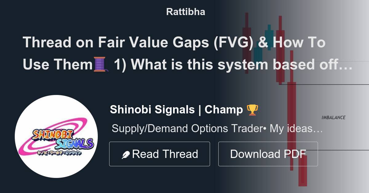 Thread on Fair Value Gaps (FVG) & How To Use Them🧵 - Thread from ...