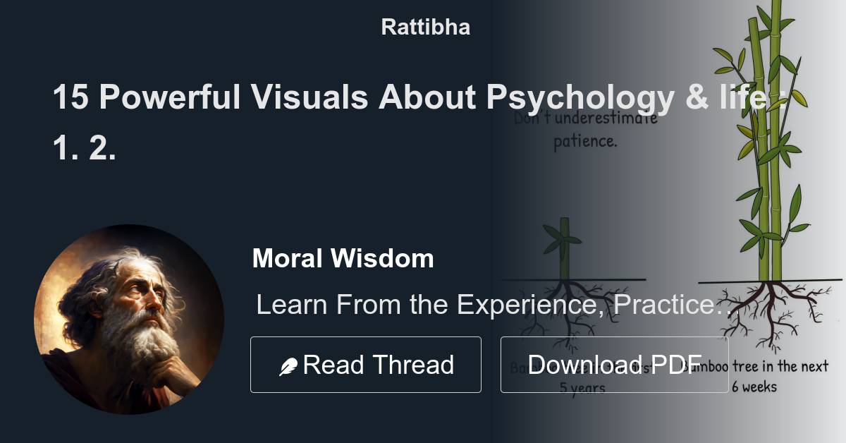 15 Powerful Visuals About Psychology & life : 1. - Thread from Moral ...
