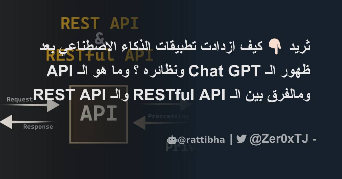 ثريد 👇🏻 كيف ازدادت تطبيقات الذكاء الاصطناعي بعد ظهور الـ Chat GPT ونظائره ؟ وما هو الـ API ...