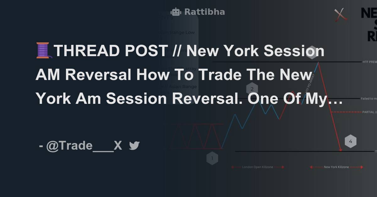 🧵THREAD POST // New York Session AM Reversal How To Trade The New York ...