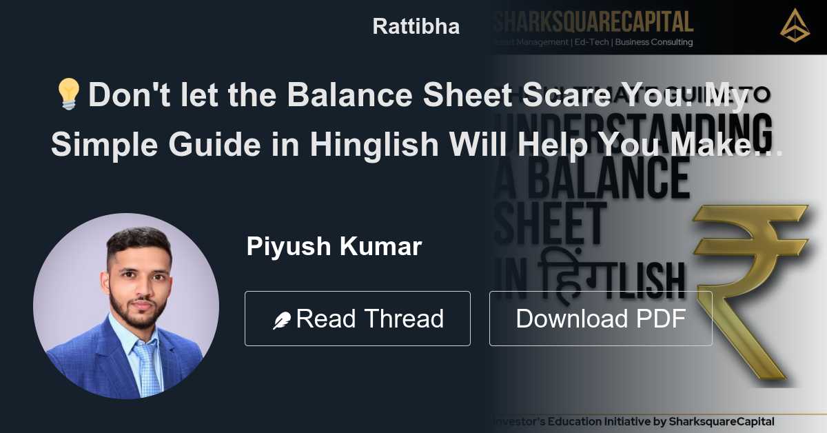 💡Don't let the Balance Sheet Scare You: My Simple Guide in Hinglish Will Help You Make Sense of ...
