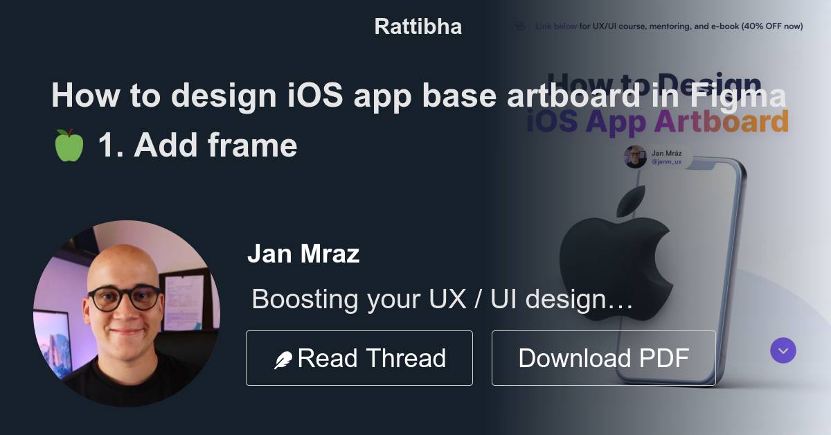 How to design iOS app base artboard in Figma 🍏 - Thread from Jan Mraz ...