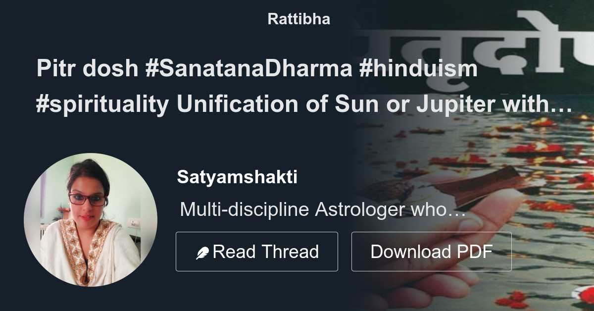 Pitr dosh #SanatanaDharma #hinduism #spirituality - Thread from ...