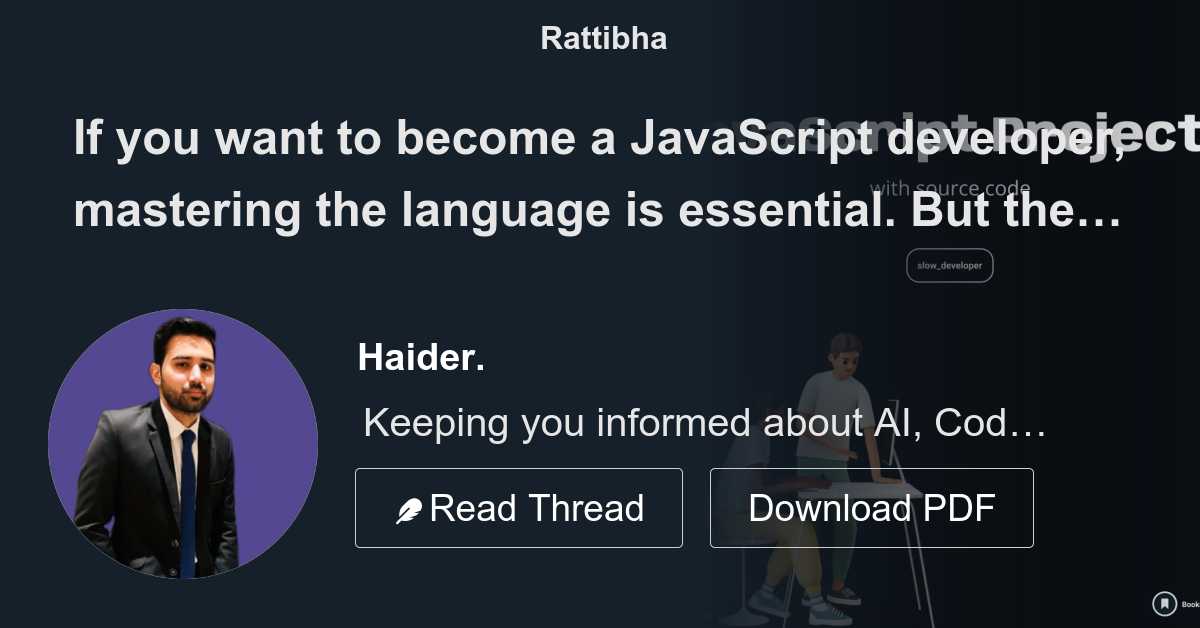 If you want to become a JavaScript developer, mastering the language is essential. But the best ...