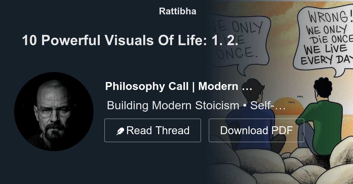 10 Powerful Visuals Of Life: 1. - Thread from Philosophy Call | Modern ...