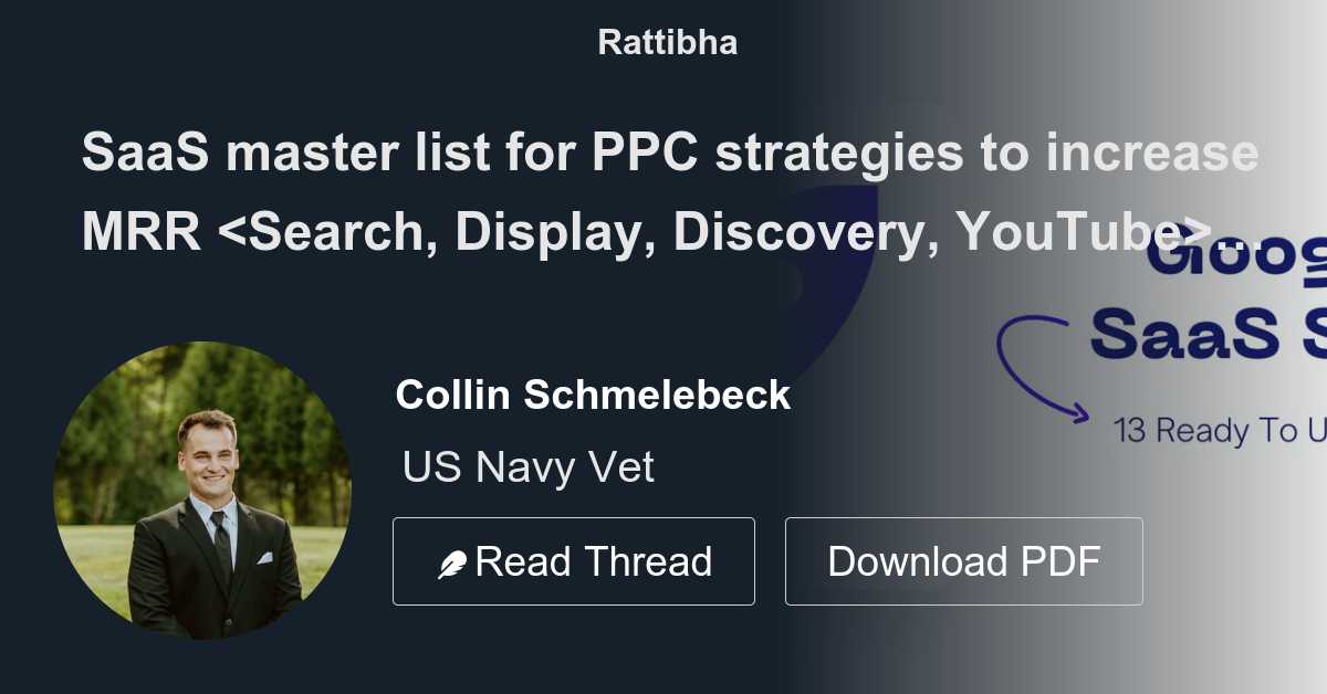 SaaS master list for PPC strategies to increase MRR 13 Campaigns + How To Use Them Likes / Retwe ...