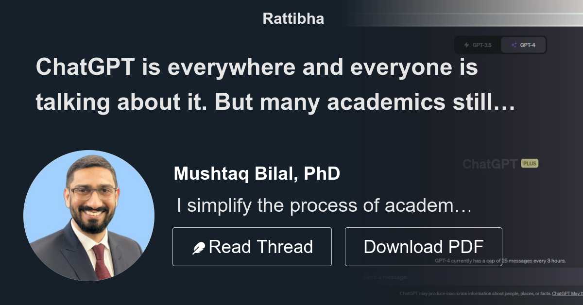 ChatGPT is everywhere and everyone is talking about it. But many ...