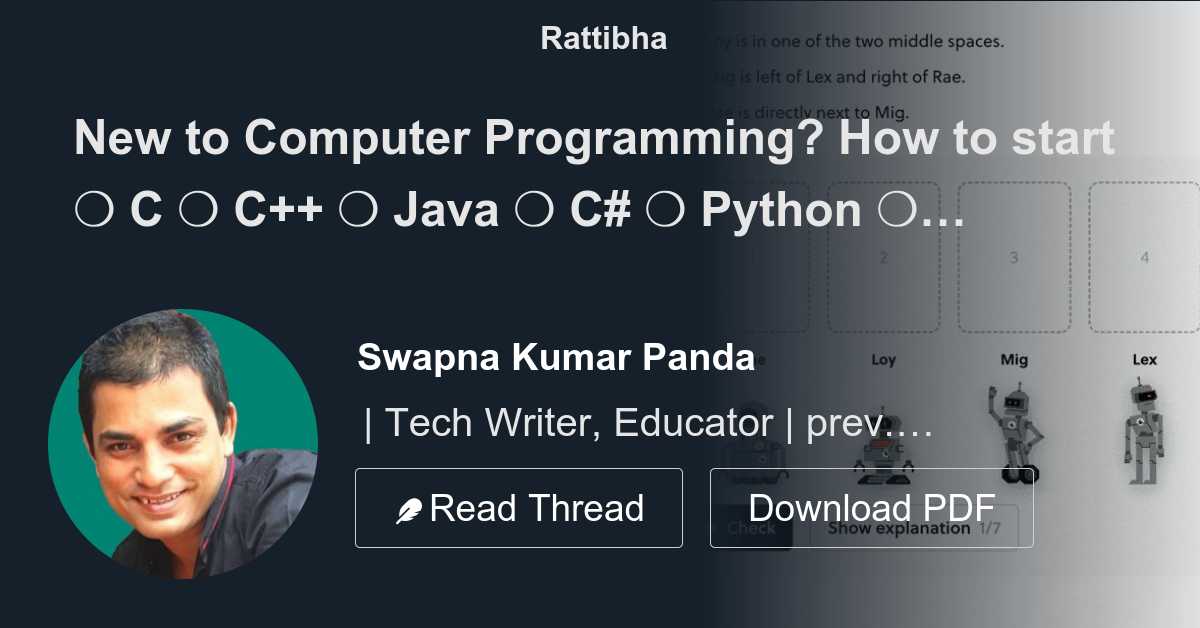 New to Computer Programming? How to start C C++ Java C# Python JavaScript Rust Golang First ...