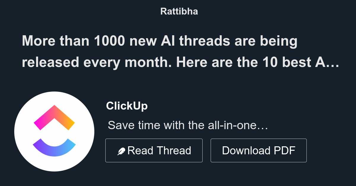 More than 1000 new AI threads are being released every month. Here are ...