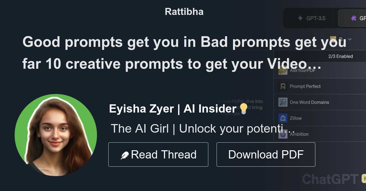 Good prompts get you in Bad prompts get you far 10 creative prompts to ...