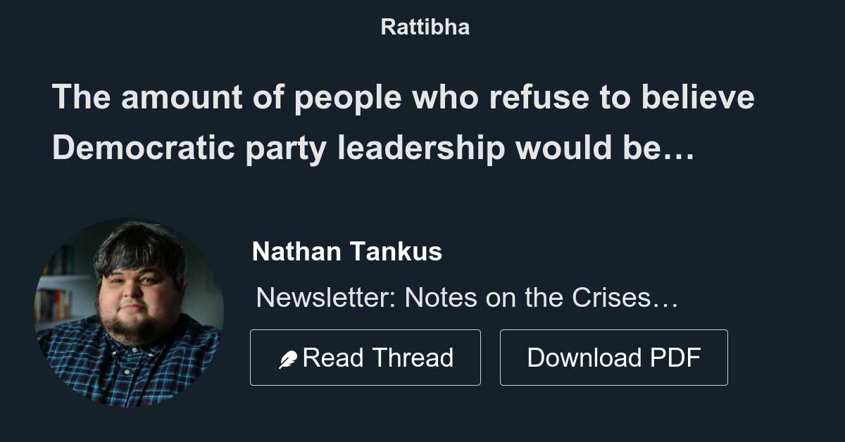 The amount of people who refuse to believe Democratic party leadership ...
