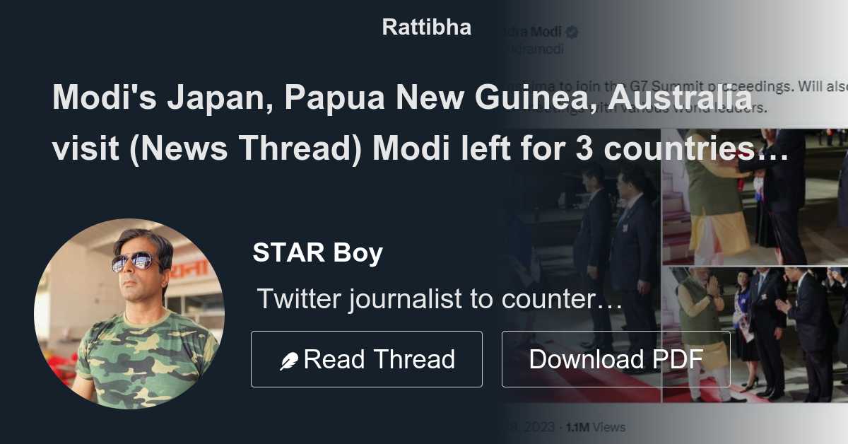 Modi's Japan, Papua New Guinea, Australia visit (News Thread) Modi left ...