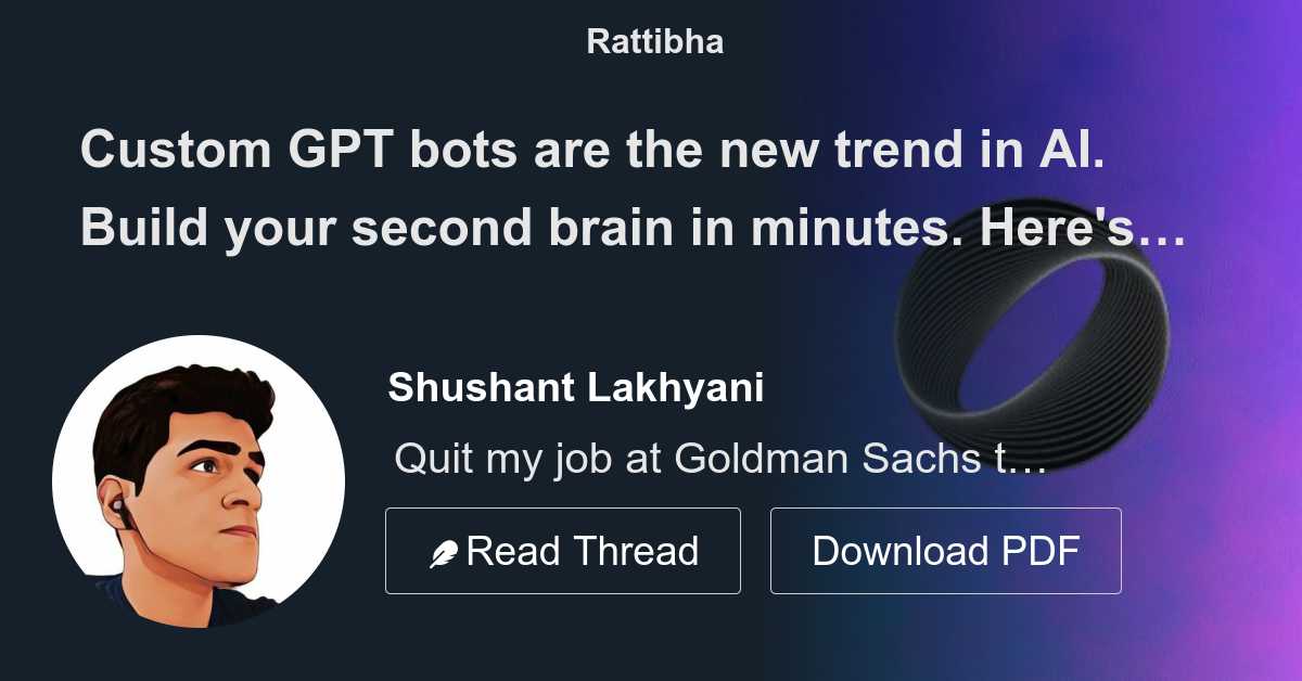 Custom GPT bots are the new trend in AI. Build your second brain in ...